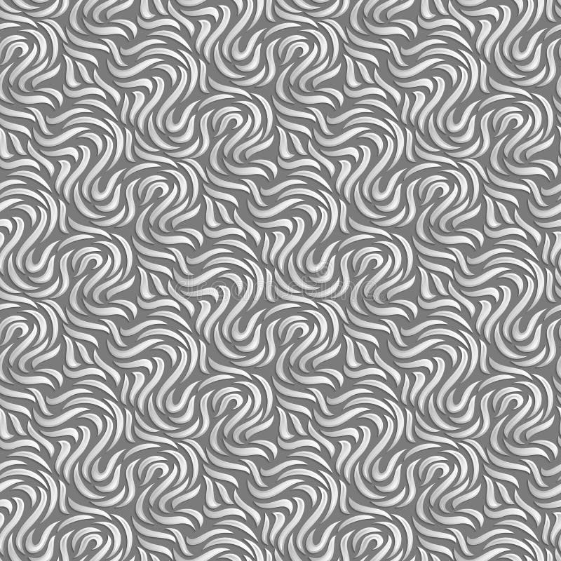 Abstract Seamless Background. Silver Curves with Shadows Stock Vector ...