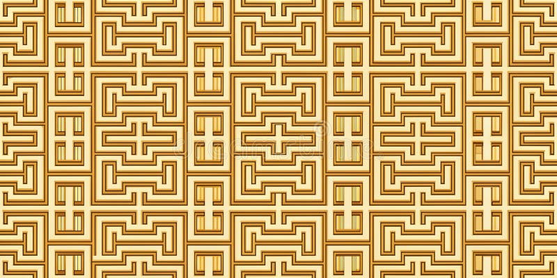 Abstract Seamless Background with Stylish Geometric Maze Patterns ...