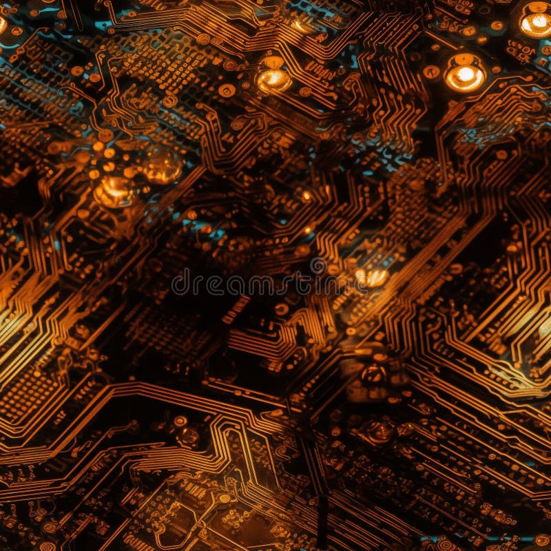 Abstract Seamless Background Tile Electronic Computer Circuit Board ...