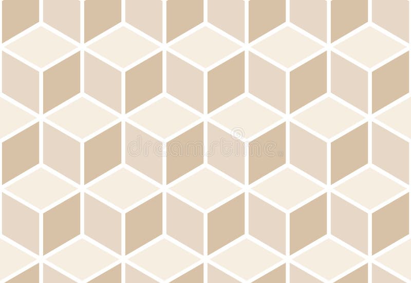 Abstract Seamless Beige Cube Pattern Stock Vector - Illustration of ...