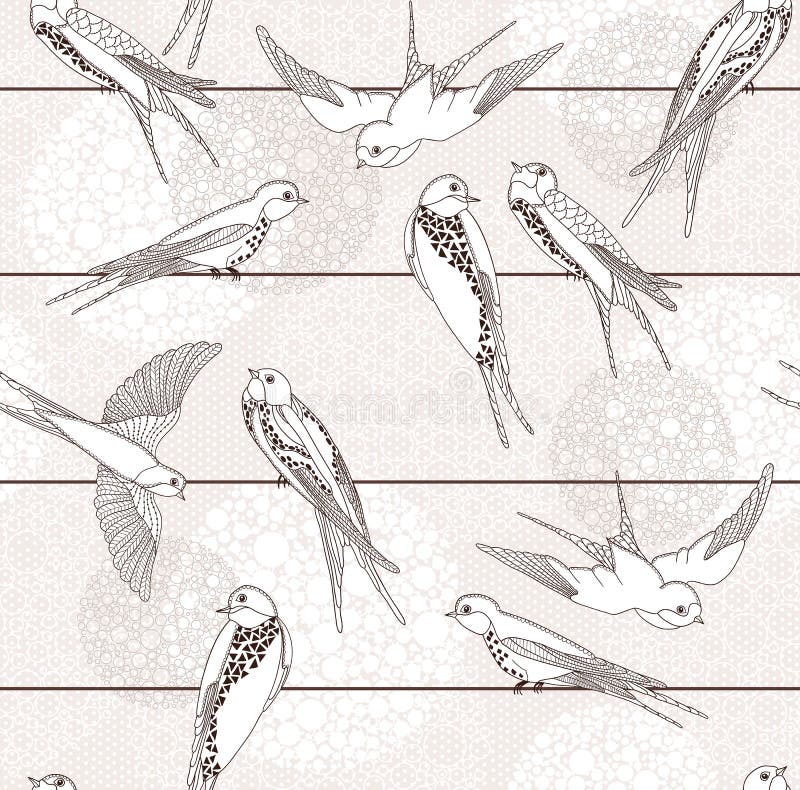 Bird pattern stock vector. Illustration of education - 29700504