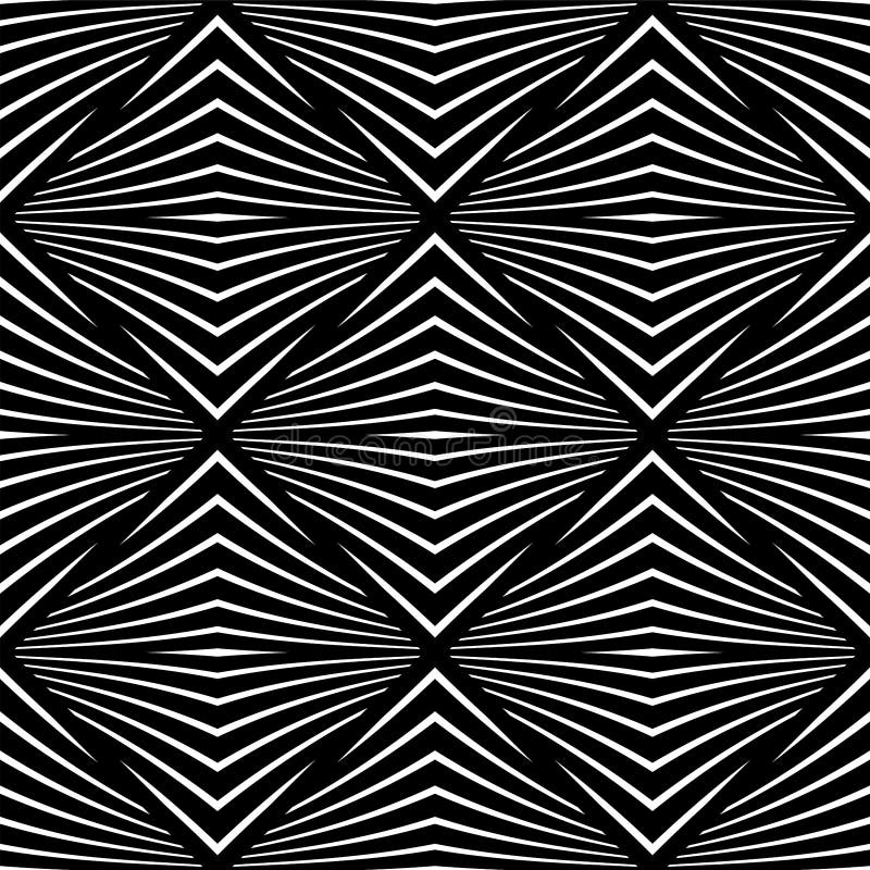 Abstract Seamless Black and White Geometric Pattern Stock Vector ...
