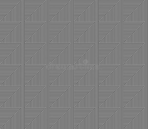 Abstract Seamless Black and White Lines and Squares and Cubes Stock ...