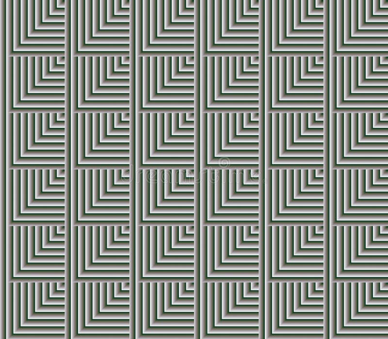 Abstract Seamless Black and White Lines and Squares and Cubes Stock ...