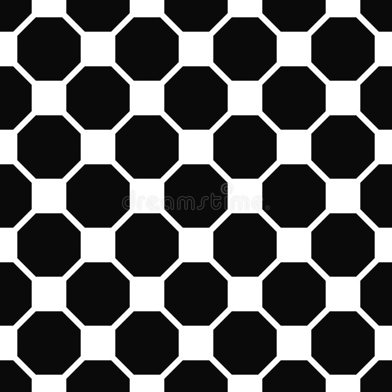 Abstract Seamless Black and White Octagon Pattern Stock Vector ...