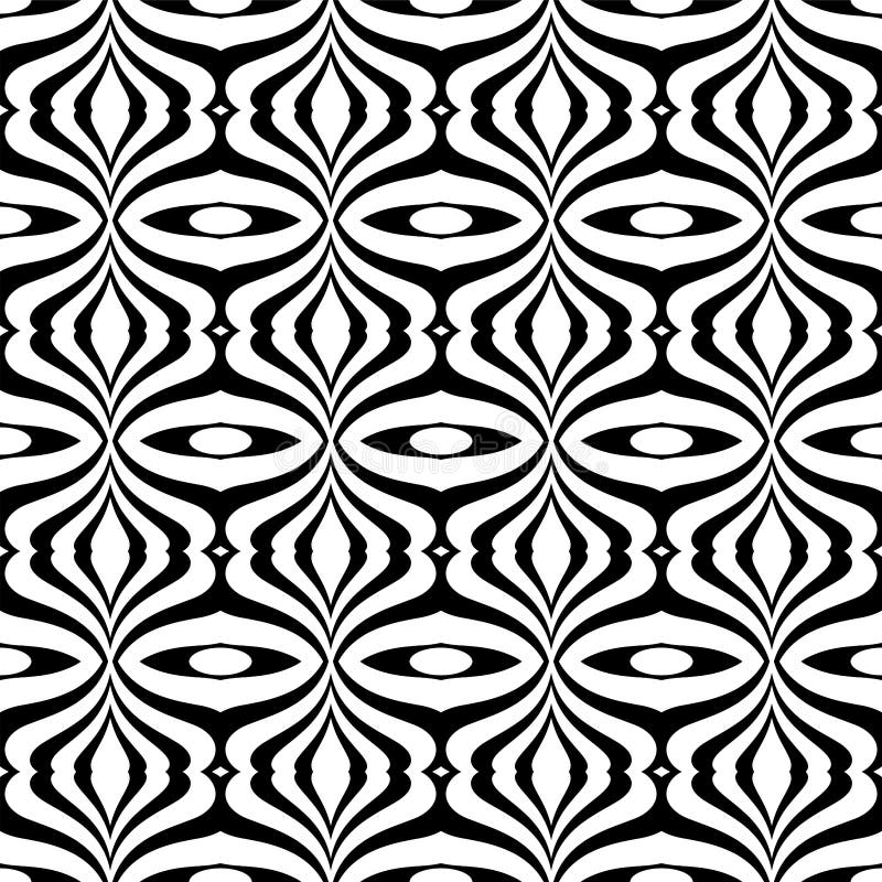 Abstract Seamless Black and White Pattern and Texture Stock Vector ...