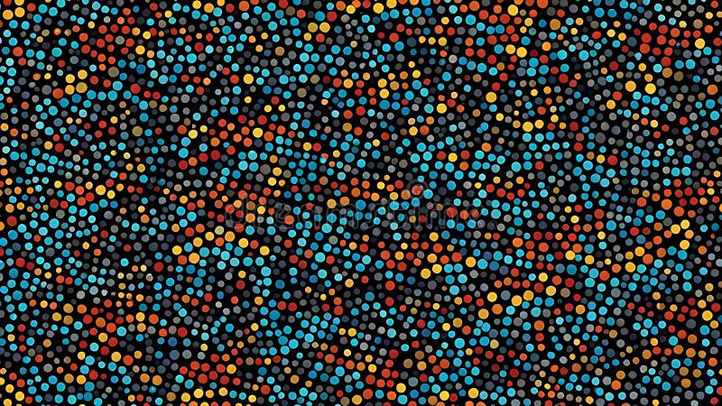 Abstract Seamless Chaotic Pattern of Multicolor Dots. Texture Polka ...