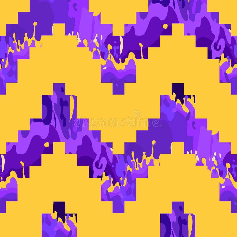 Abstract Seamless Chevron in Pixel Art Style with Inclusions of ...