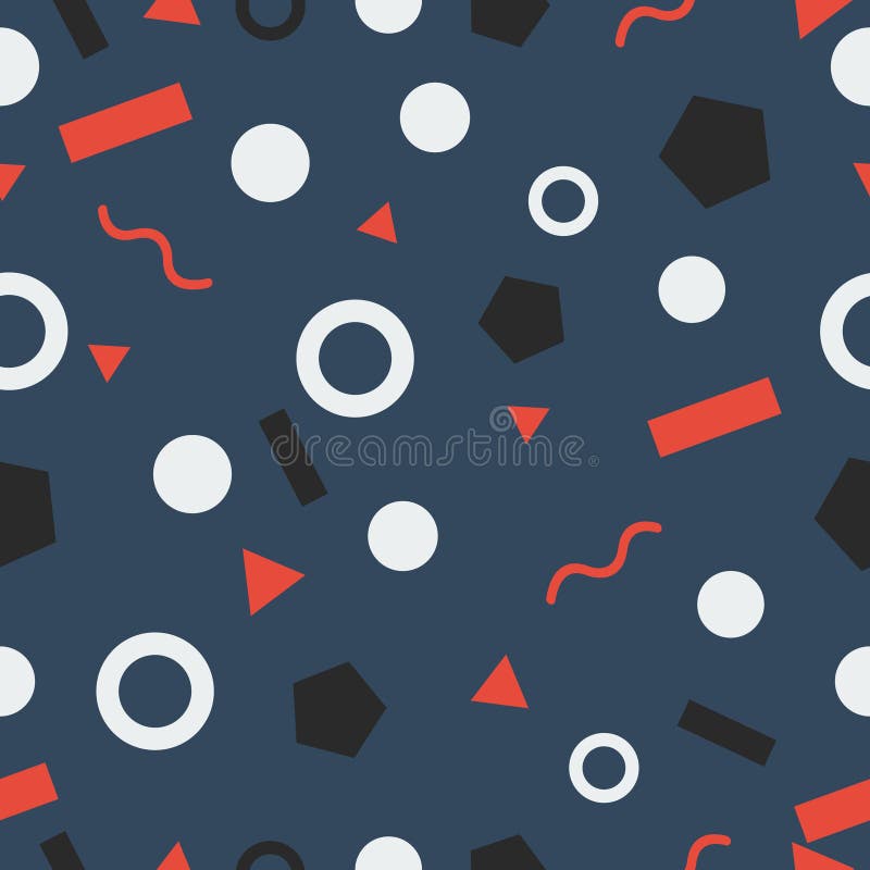 Abstract Seamless Colored Ornament Pattern . Stock Illustration ...