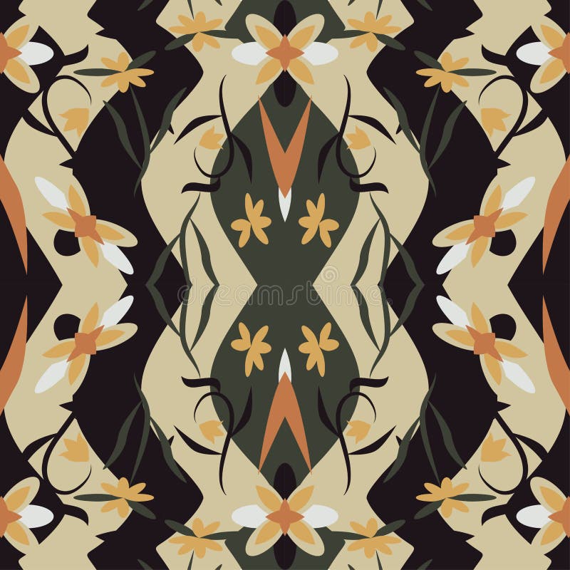 Abstract Seamless Colourful Pattern Exotic Shapes Backgrounds Stock ...