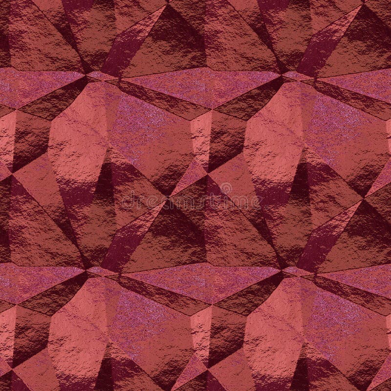Abstract Seamless Crumpled Pattern of Red Metal Foil Stock Illustration ...