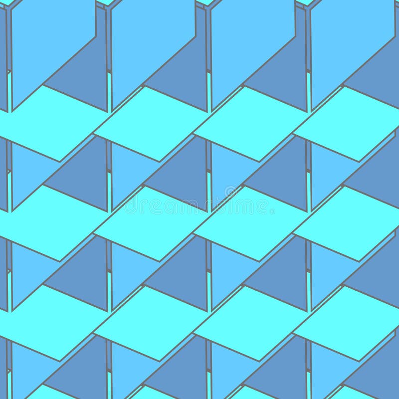 Abstract Seamless 3d Cubes Pattern Stock Illustration - Illustration of ...