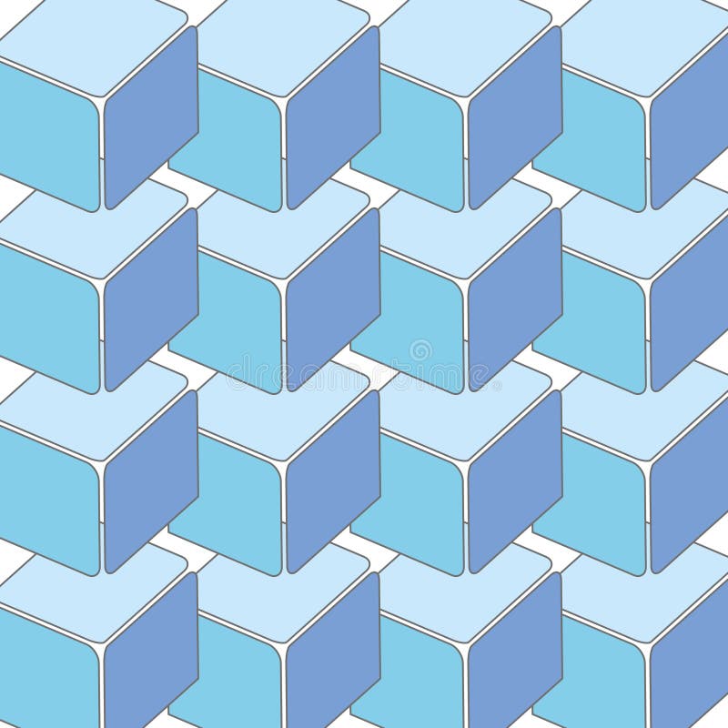 Abstract Seamless 3d Cubes Pattern Stock Illustration - Illustration of ...