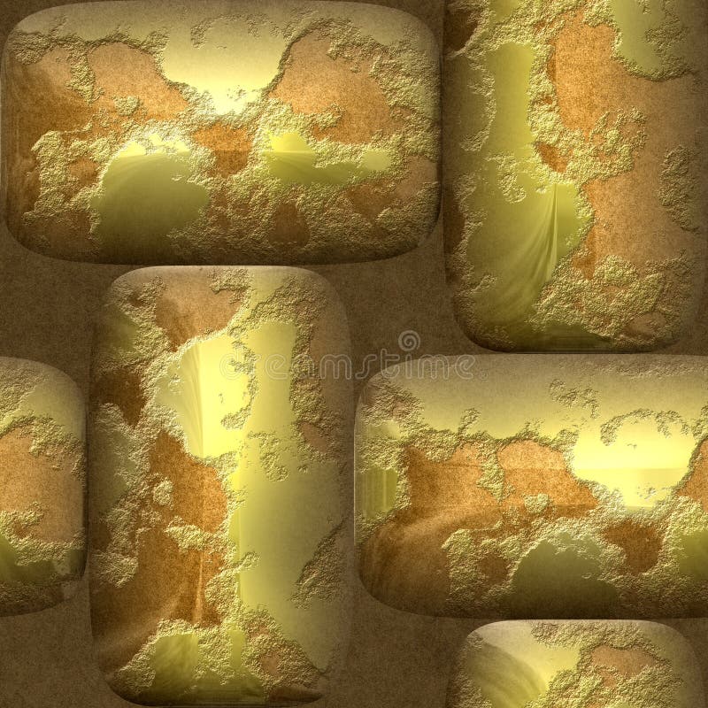 Abstract Seamless 3d Pattern of Round Gold Nuggets Stock Illustration ...