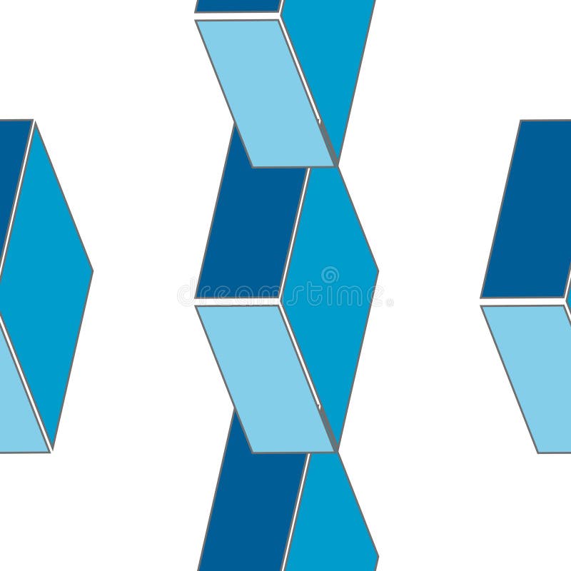 Abstract Seamless 3d Rhombus Pattern Stock Illustration - Illustration ...