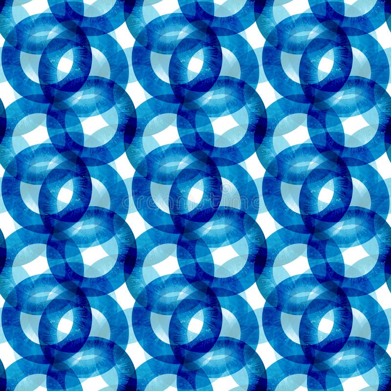 Abstract Seamless Decorative Background with Blue Circles. Stock Image ...