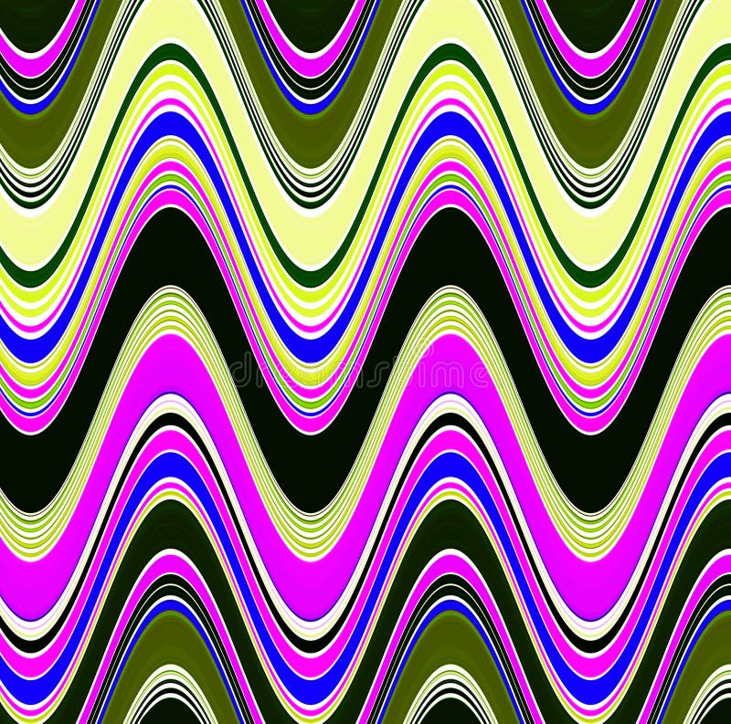 Abstract and Contemporary Digital Art Colourful Wave Design Stock ...