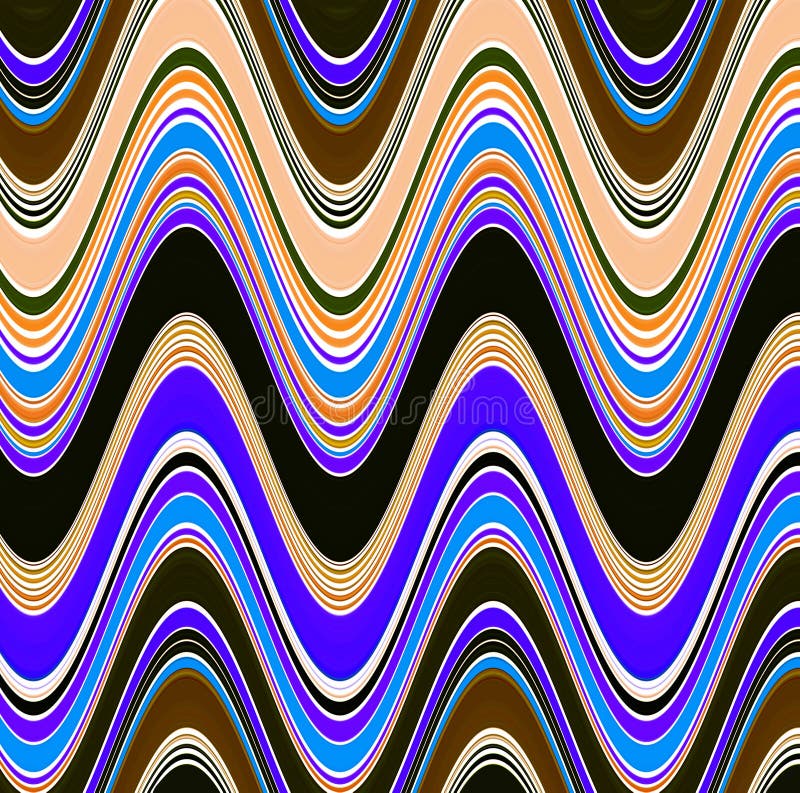 Abstract and Contemporary Digital Art Colourful Wave Design Stock ...