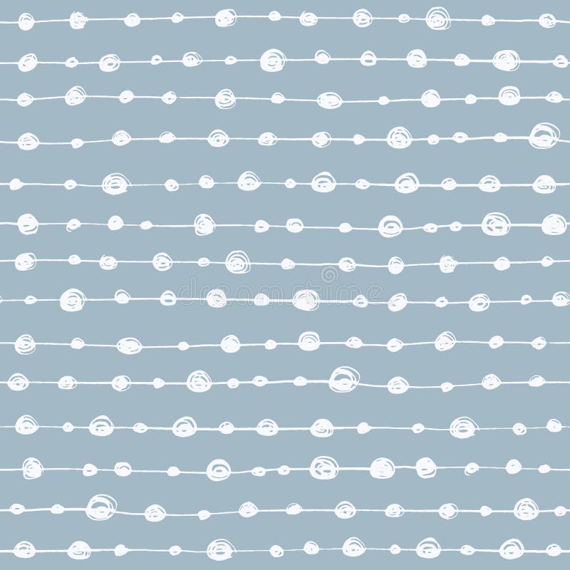 Abstract Seamless Doodle Hand-drawn Blue Pattern. Stock Vector ...