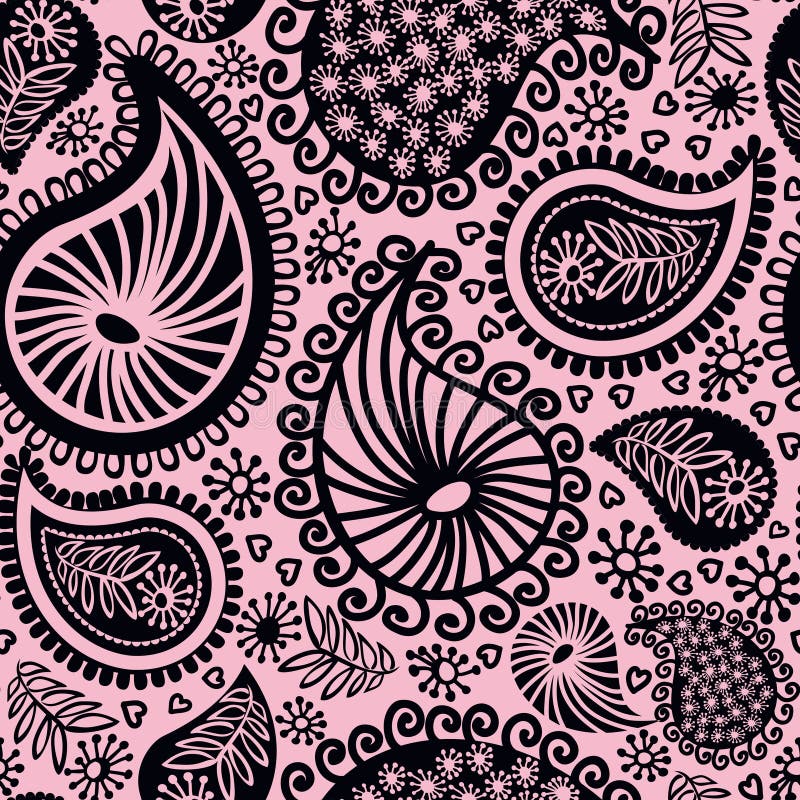 Abstract Seamless Doodle Pattern Stock Illustration - Illustration of ...