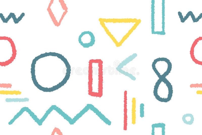 Abstract Seamless Doodle Pattern Stock Vector - Illustration of design ...