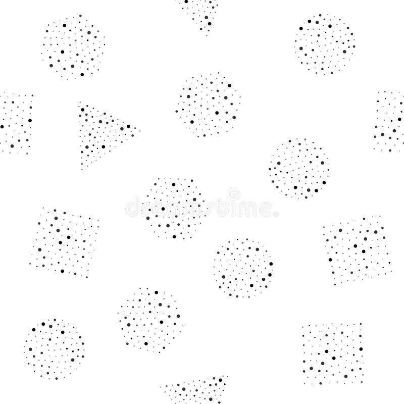 Abstract Seamless Dot Shapes Background. Stock Vector - Illustration of ...