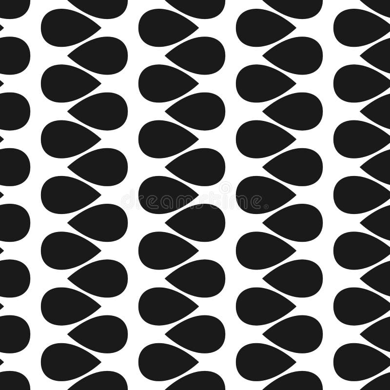 Abstract Seamless Drop Pattern Monochrome Black And White Texture