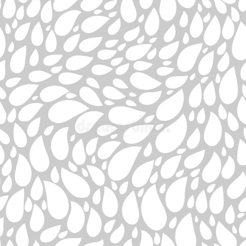 Abstract Seamless Drop Pattern Monochrome Texture Stock Vector