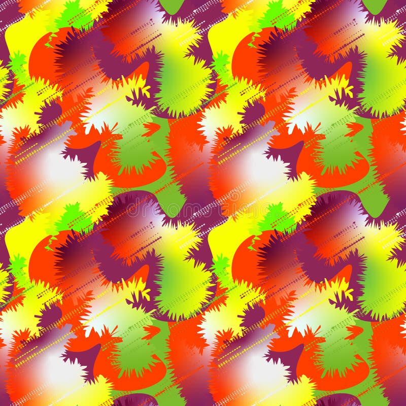 Abstract Seamless Exotic Pattern with Gradient Shapes Stock Vector ...