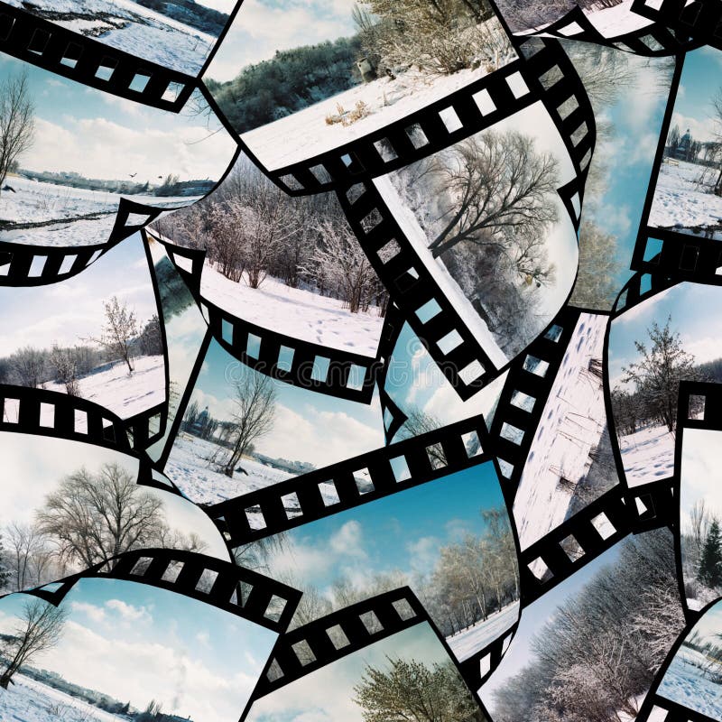 Abstract Seamless Film Pattern Background Stock Illustration ...