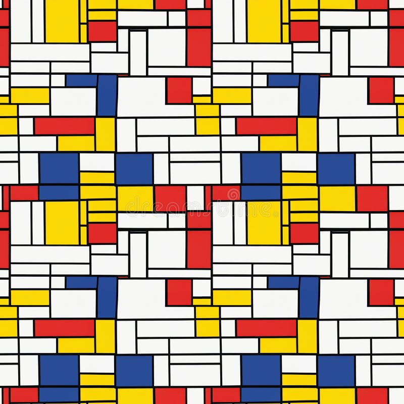 Abstract Seamless Flat Graphic Pattern Red Blue White Stock ...