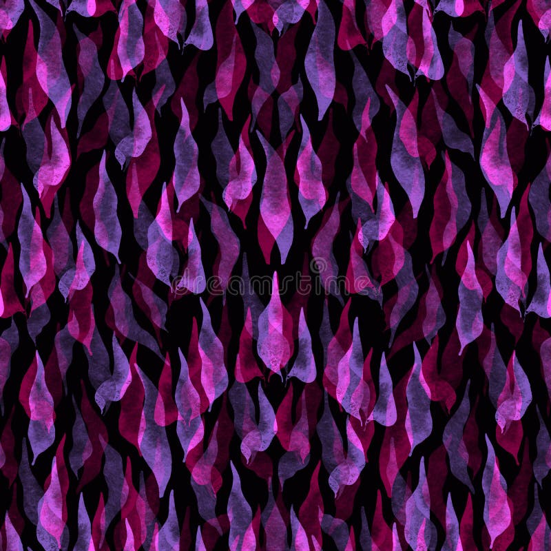 Abstract Seamless Floral Watercolor Pattern. Leaves and Branches ...