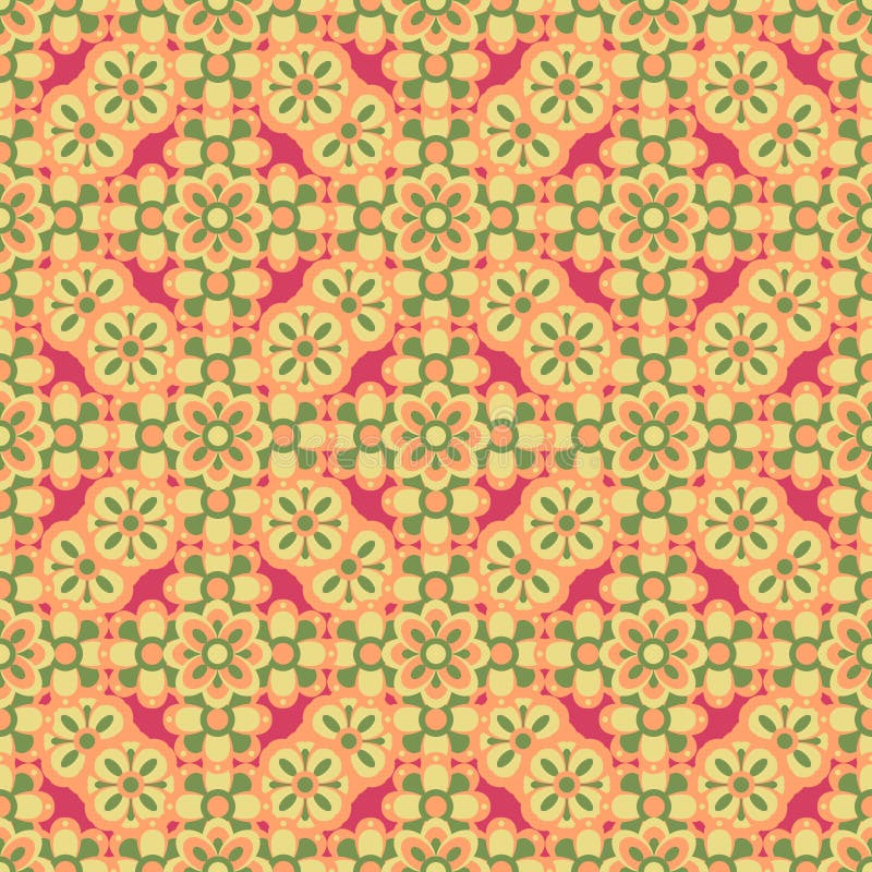 Abstract Seamless Flower Pattern. Repeat Pattern Stock Vector ...