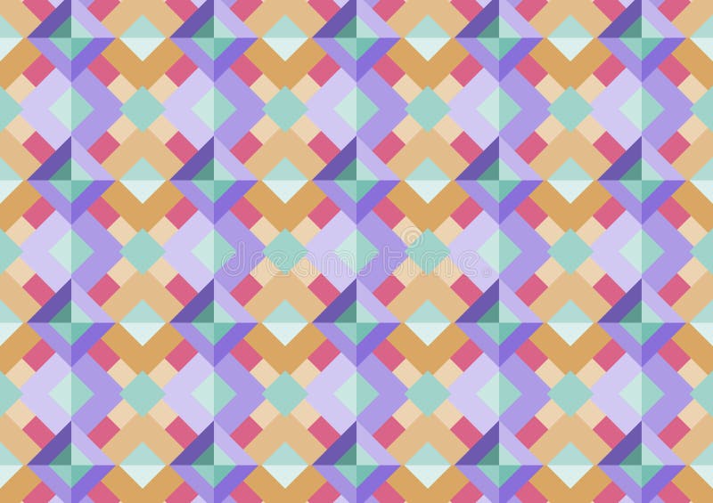 Abstract Seamless Geo Square Pattern Colorful Background Stock Vector ...