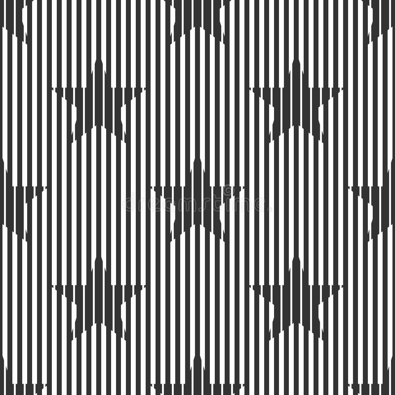Abstract, Seamless Geometric Black And White Pattern, Narrow And Wide ...