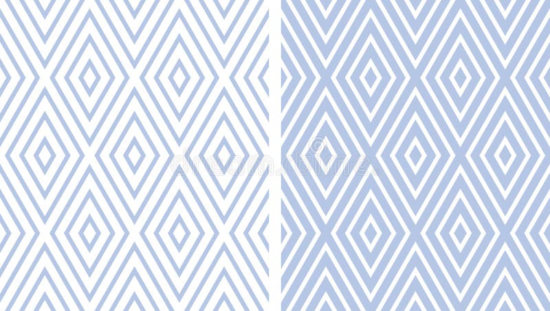 Abstract Seamless Geometric Blue Diamonds Patterns Stock Vector ...