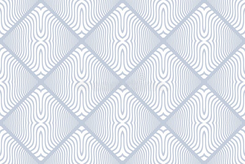 Abstract Seamless Geometric Checked Pattern. Striped Wavy Lines Texture ...