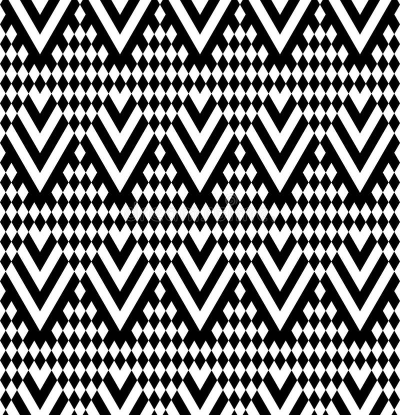 Geometric Diamonds Motif Pattern Stock Illustration - Illustration of ...