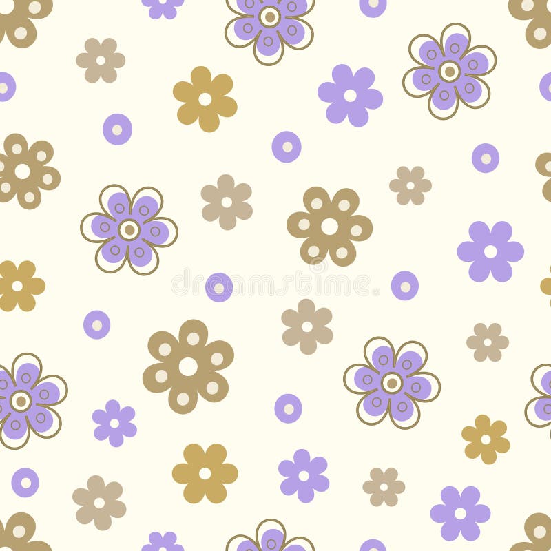 Abstract Seamless Geometric Floral Pattern Stock Vector - Illustration ...