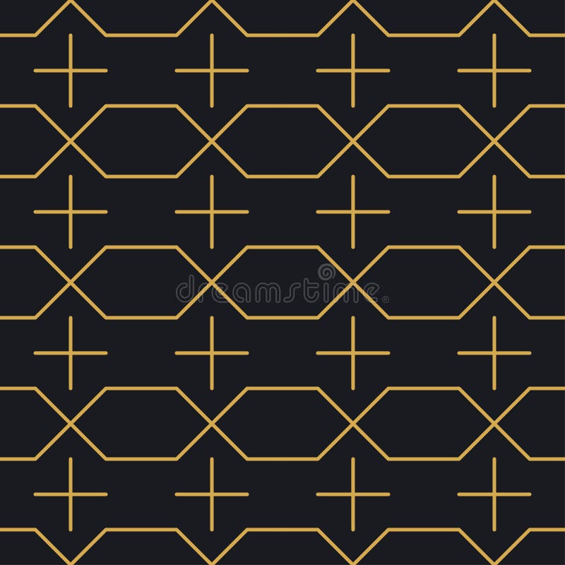 Abstract Seamless Geometric Gold Linear Pattern for Packaging, Design ...