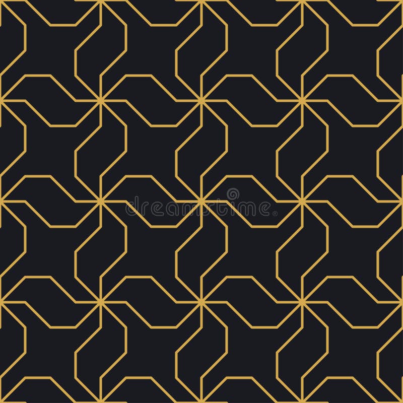 Abstract Seamless Geometric Gold Linear Pattern for Packaging, Design ...