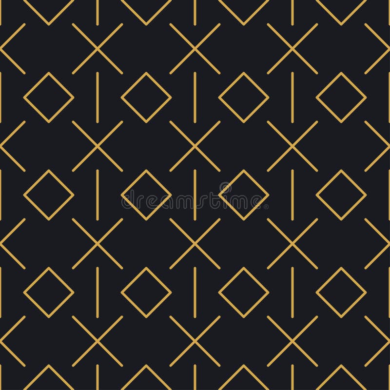 Abstract Seamless Geometric Gold Linear Pattern for Packaging, Design ...