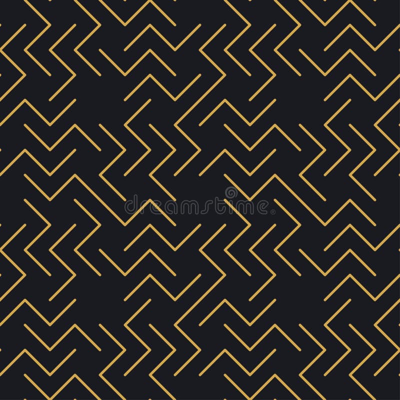 Abstract Seamless Geometric Gold Linear Pattern for Packaging, Design ...