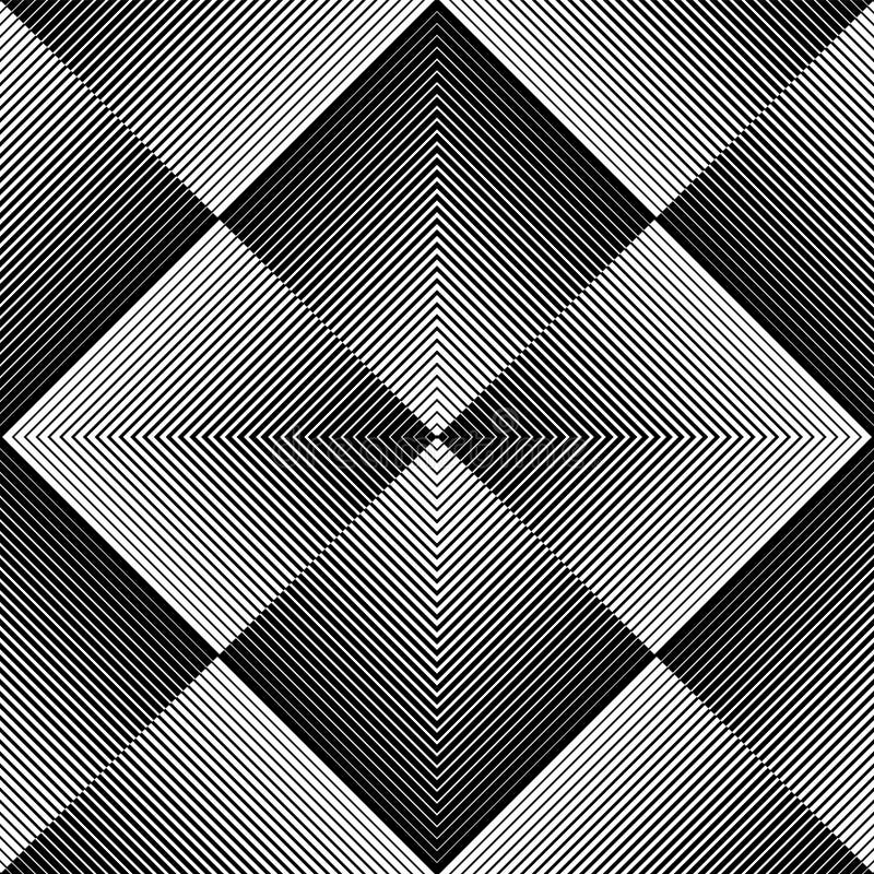 Abstract Seamless Geometric Halftone Black and White Pattern. Striped ...