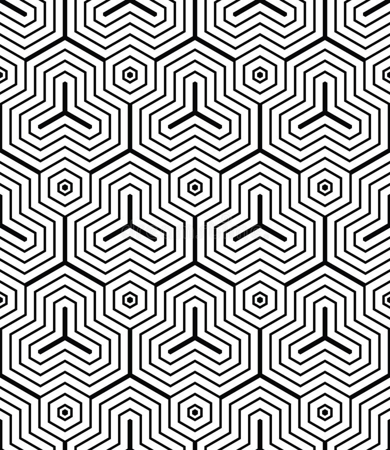 Abstract Seamless Geometric Hexagons and Polygons Pattern Stock Vector ...