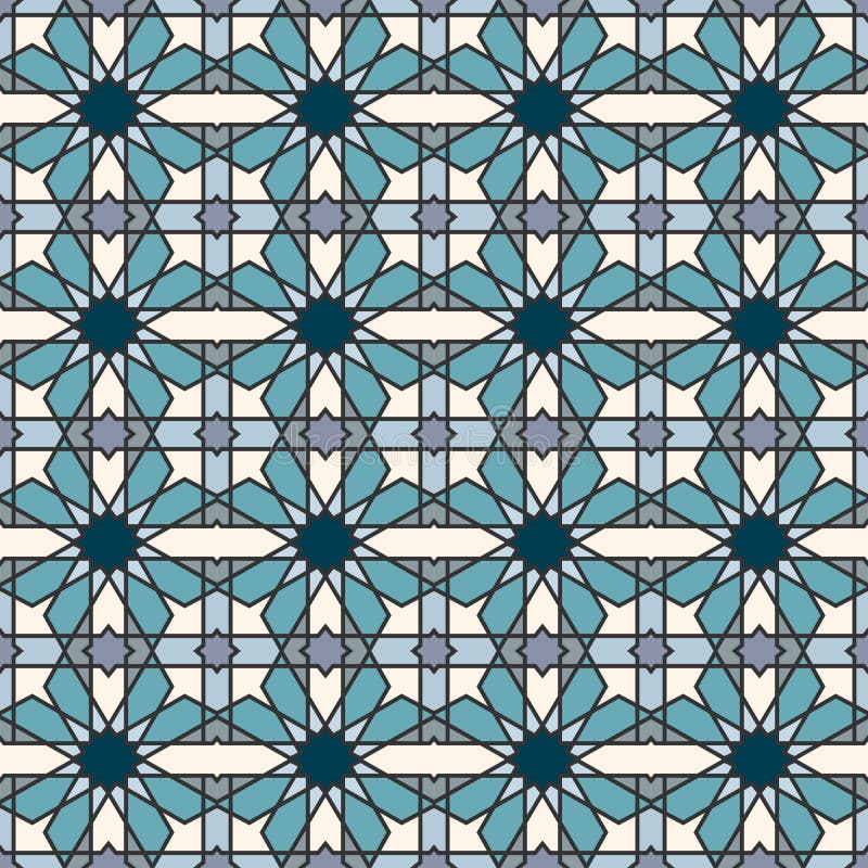 Islamic Mosaic Color Seamless Pattern Stock Vector - Illustration of ...