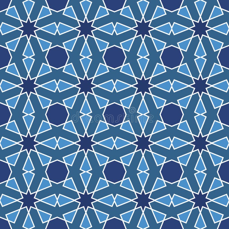 Abstract Seamless Geometric Islamic Mosaic Stock Vector - Illustration ...