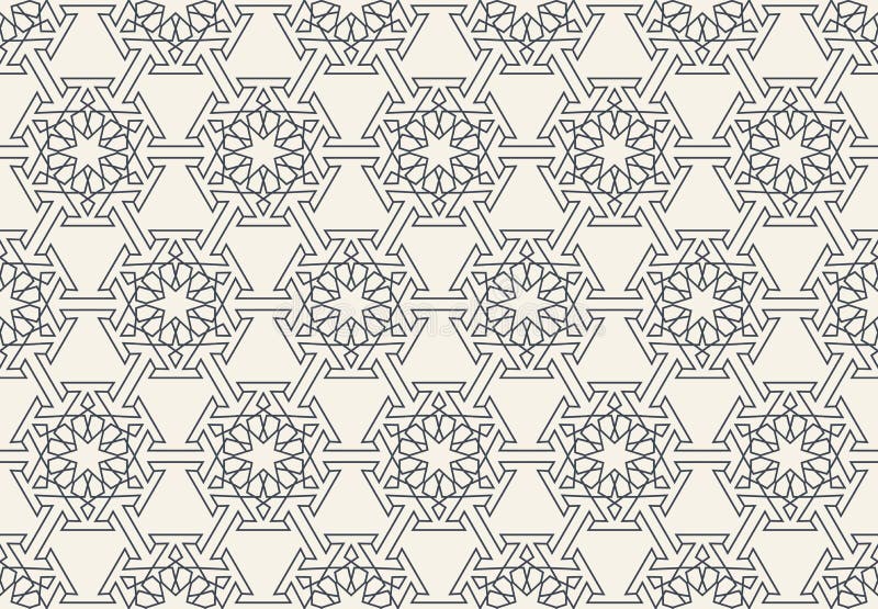 Abstract Seamless Geometric Islamic Wallpaper Pattern Stock Vector ...