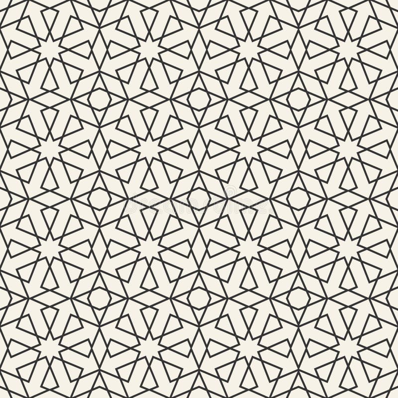 Abstract Seamless Geometric Islamic Wallpaper Pattern Stock Vector ...