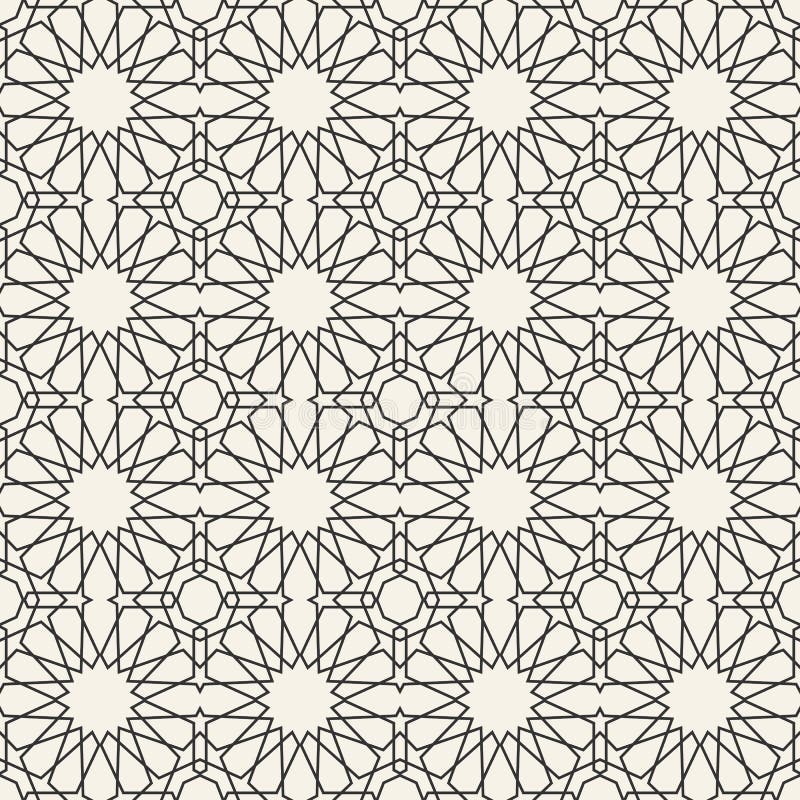 Abstract Seamless Geometric Islamic Wallpaper Pattern Stock Vector ...